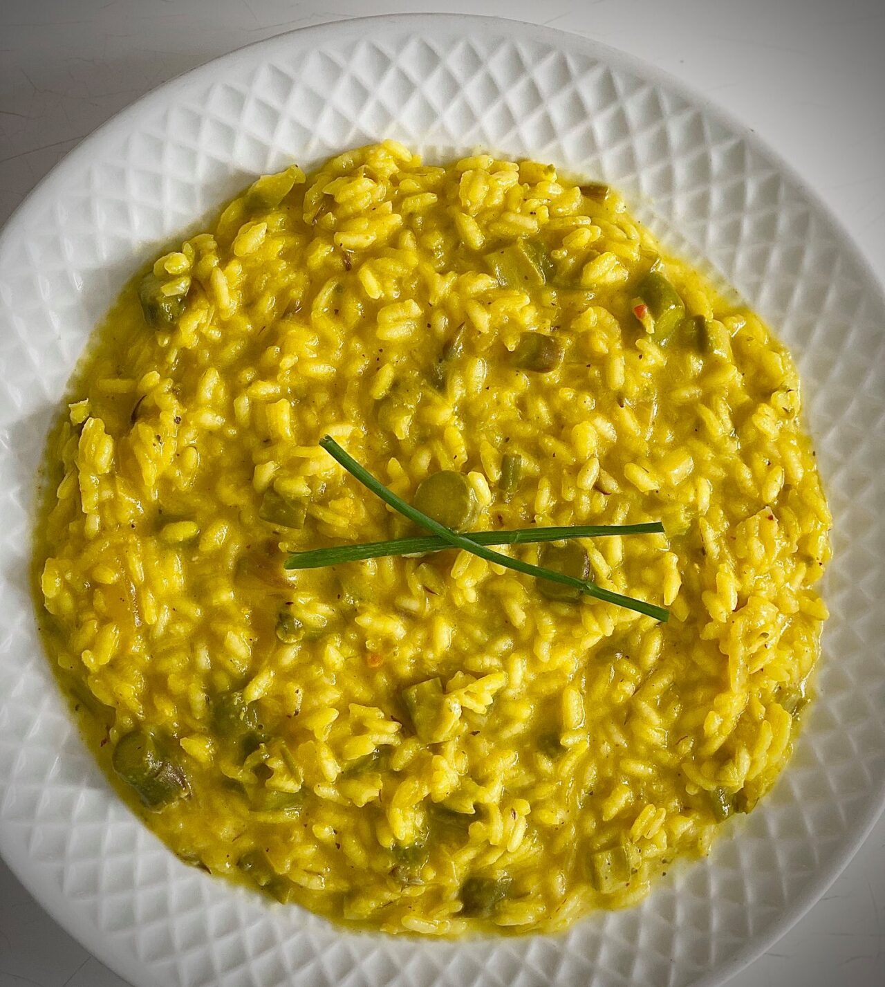 Asparagus and Saffron Risotto | Damiani Sicilian Fine Dining